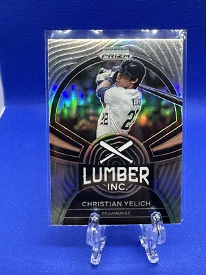 2022 Panini Prizm Christian Yelich Lumber Inc. #LI-7 Milwaukee Brewers ...