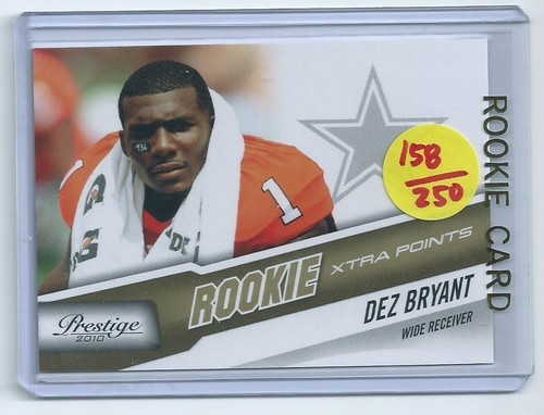Dez Bryant 2010 Panini Prestige GOLD Xtra Points Parallel Rookie Card ...
