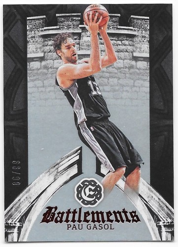 2016-17 Panini Excalibur Pau Gasol 66/99 Battlements Red Parallel #27 ...