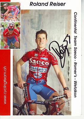 CYCLISME ** carte cycliste ROLAND REISER équipe SAECO signée | eBay