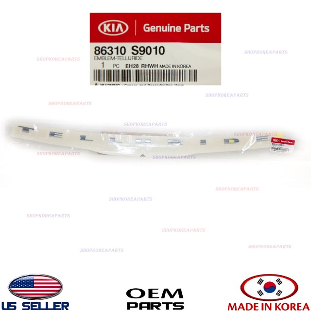 Genuine Kia Telluride Front Hood Name Plate 86310 S9010 for sale online ...