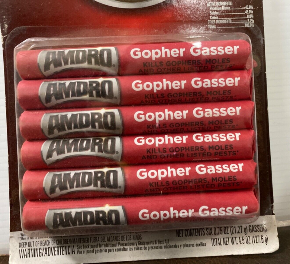 New Gopher Poison Gopher Gasser, (1 Pack) 6 Gassers, 0.75 oz, | eBay