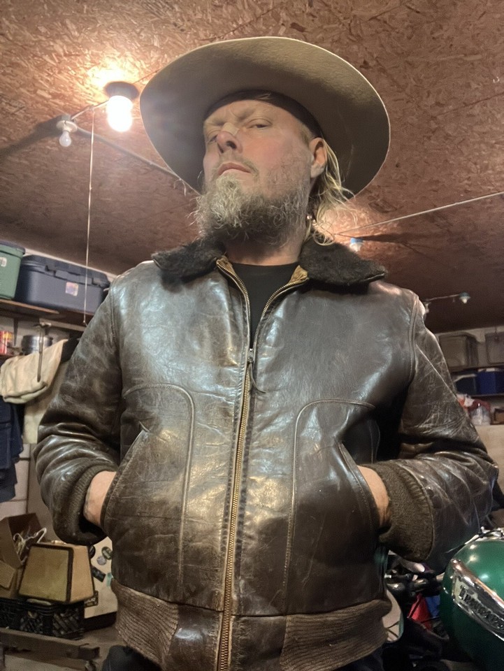 Vintage 40s Hercules Horsehide Leather Bomber Jacket WWll Wool Corduroy ...