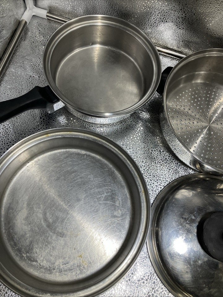 chefs ware townecraft cookware Lot Of 9 Pots Pans Steamer Roaster ...