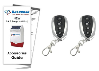 Response Alarm SAR E /SAURC Executive Remote Keyfobs 433MHz TWIN PACK ...