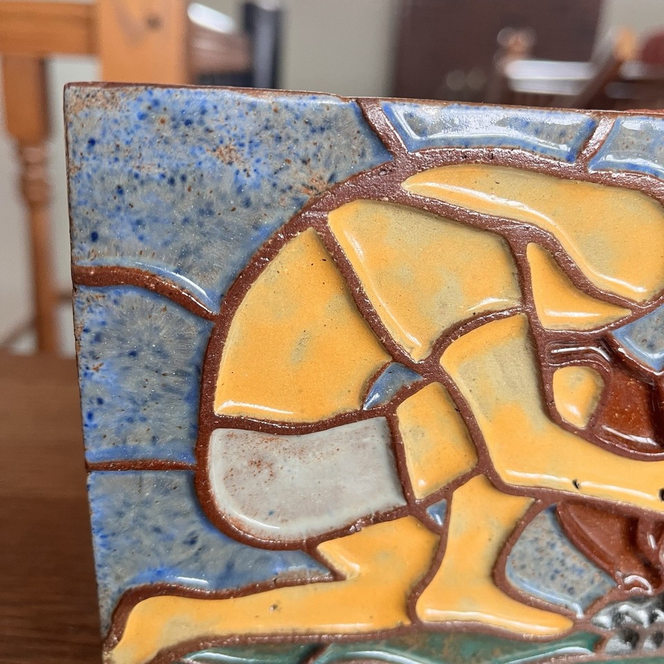Vintage Moravian Henry Mercer Tile Works Bucks County Indian Fire Maker ...