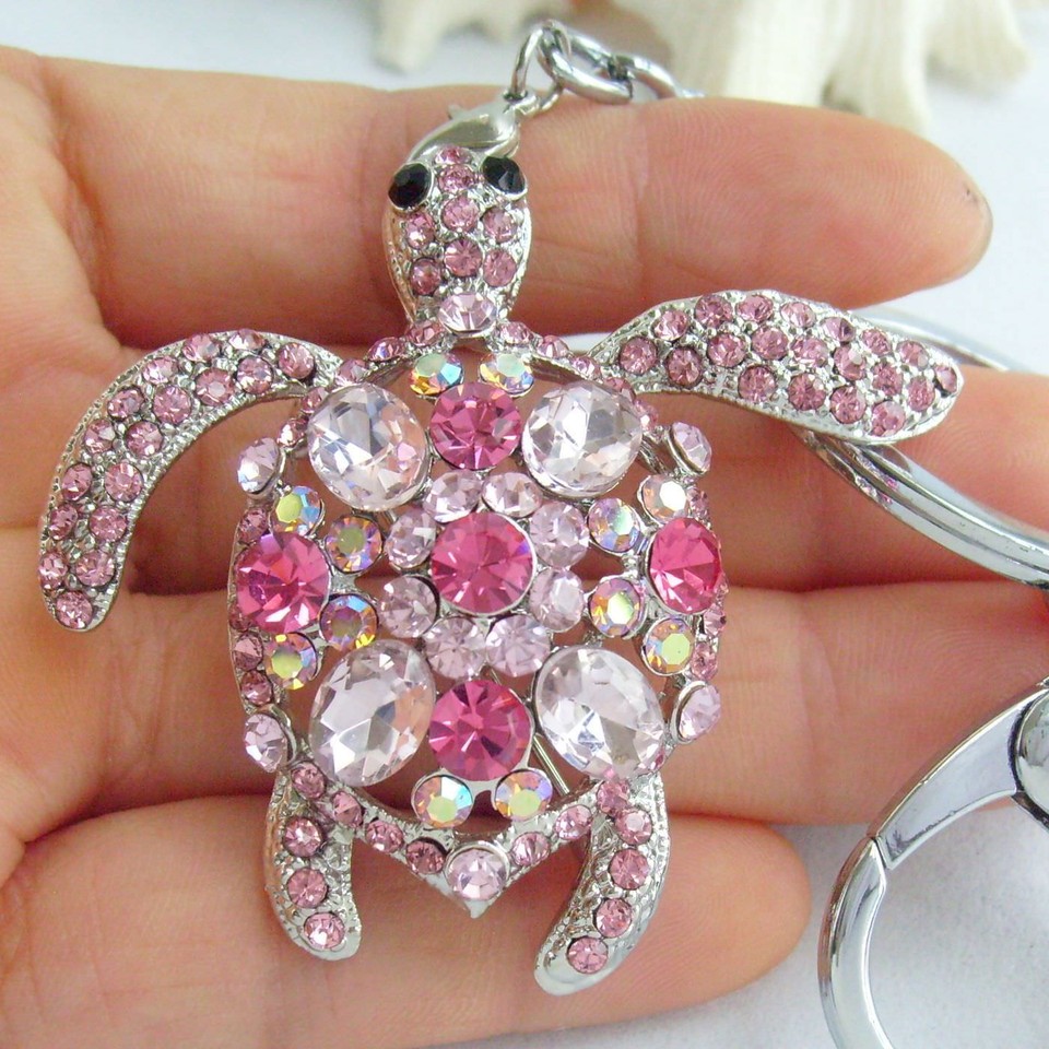 Unique Animal Turtle Keychain Pendant Rhinestone Crystal KP03344 | eBay