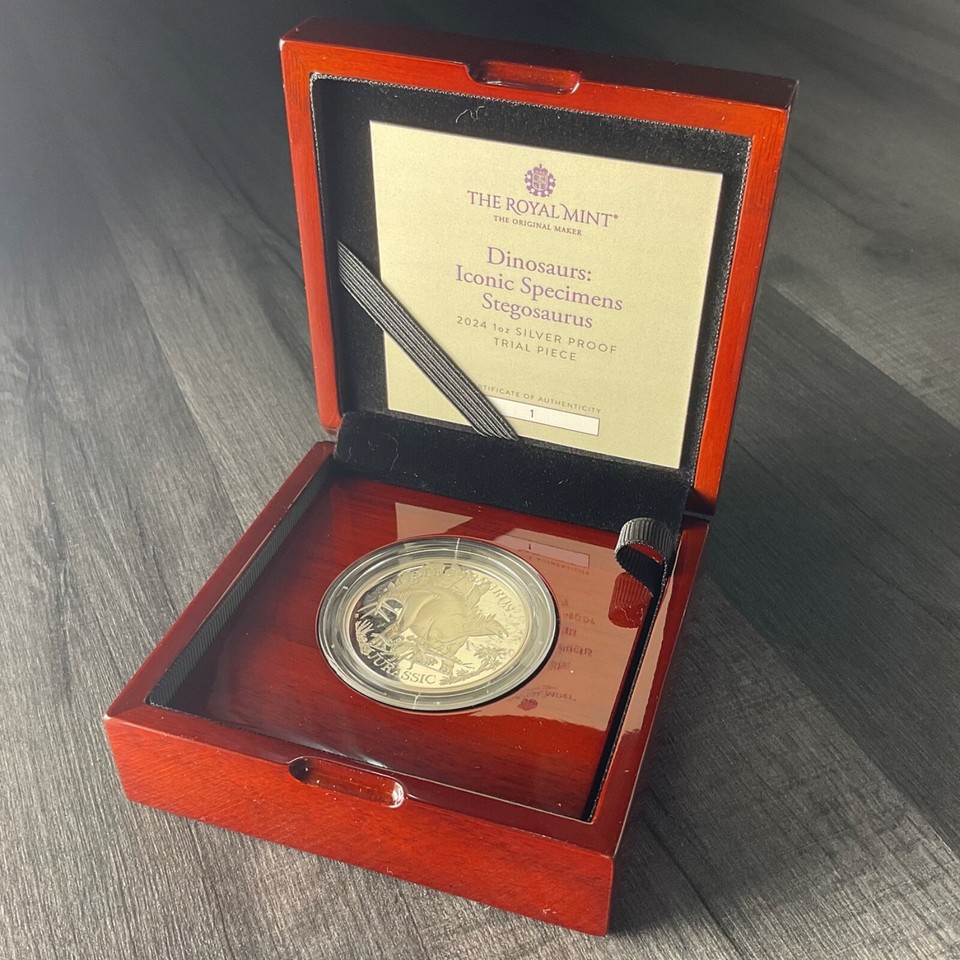 2024 Stegosaurus 1oz Silver Proof Royal Mint Die Trial Coin | eBay UK