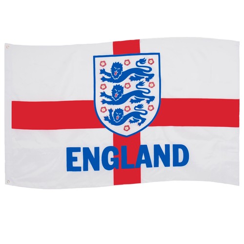 England FA Flag 5x3ft 3 Lions St.George Cross OFFICIAL Football Gift ...