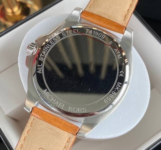 Michael Kors MK8659 Bryson Silver-tone and Leather 42mm Watch for sale ...