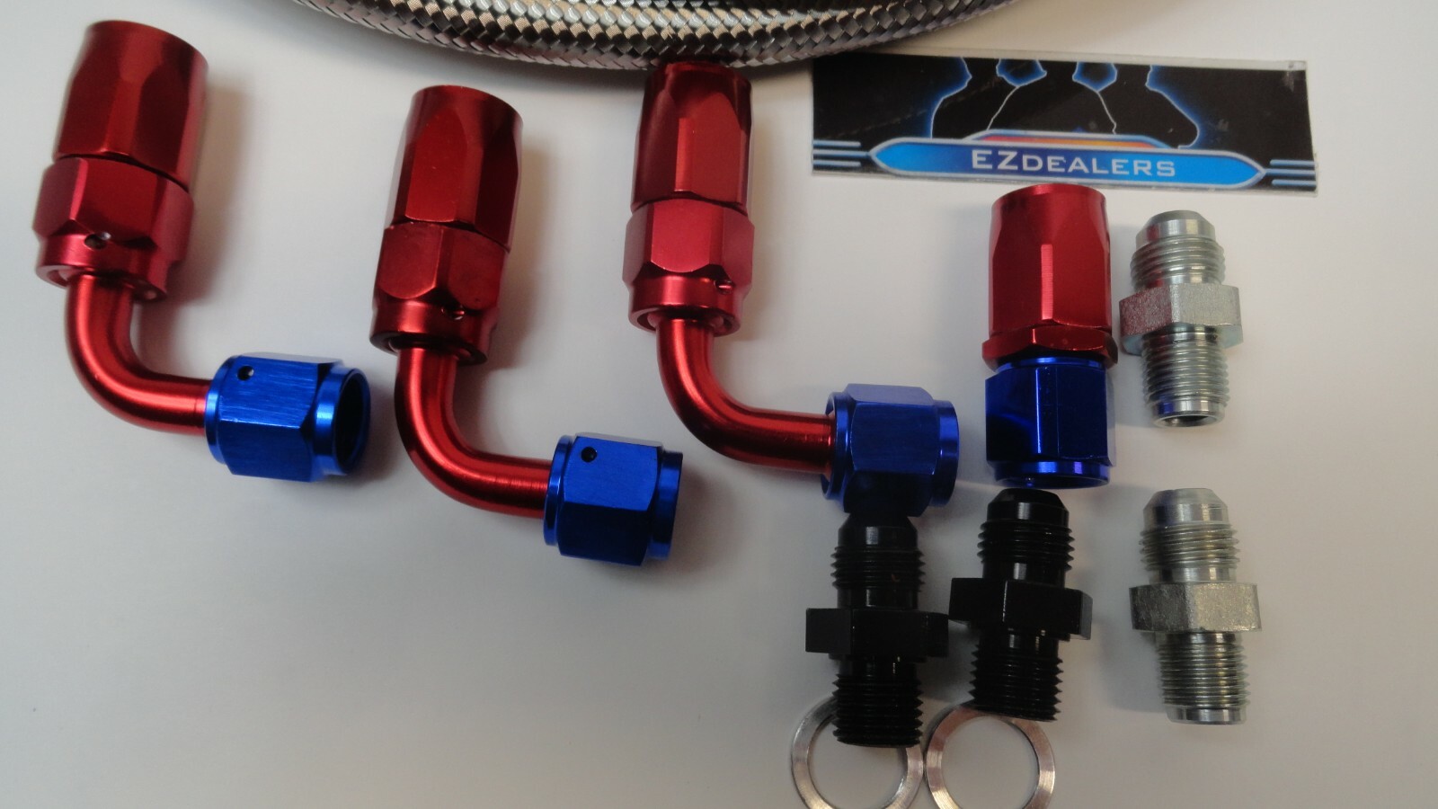 70-81 Automatic Transmission Cooler Line Kit -6AN Steel Braided TH350 ...