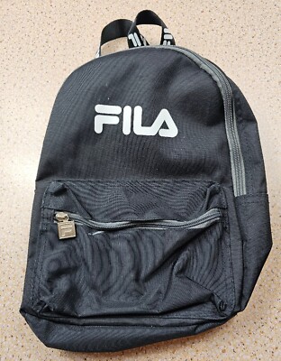 Unisex Fila Backpack Black 10 X 13 Logo | eBay