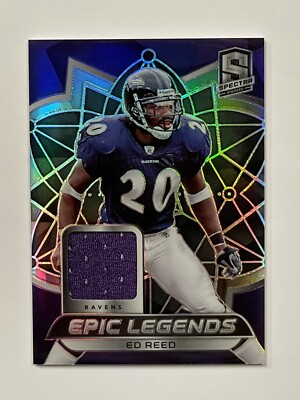 2021 Panini Spectra Ed Reed Epic Legends Patch Relic #ELM-ER /49 Ravens ...