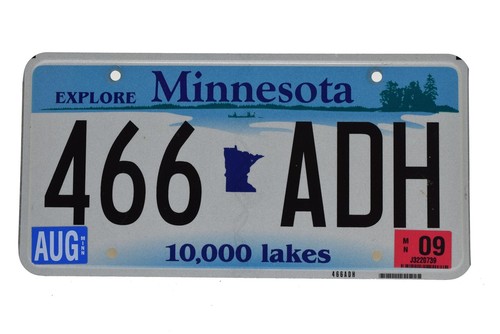 Minnesota License Plate 10, 000 Lakes 466 ADH | eBay