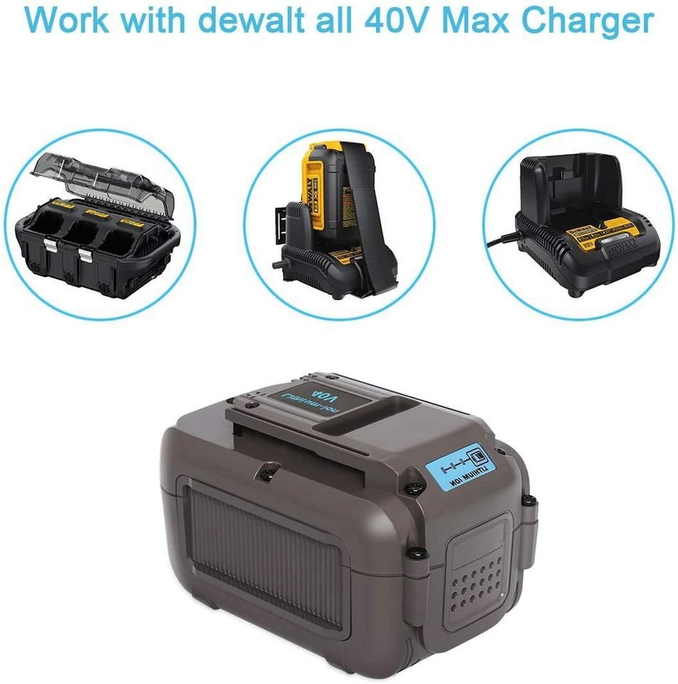 7.5Ah/5.0Ah/12Ah Battery For DeWalt 40V DCB404 DCB406 DCB407 DCB114 ...