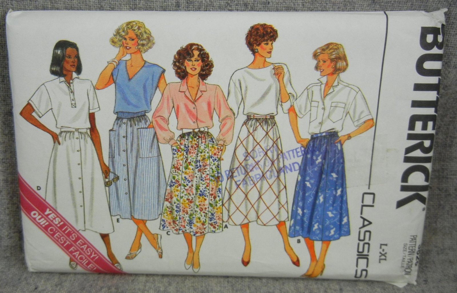 Butterick 3826 Misses Skirt flared A-line pockets size 16 18 20 22 ...