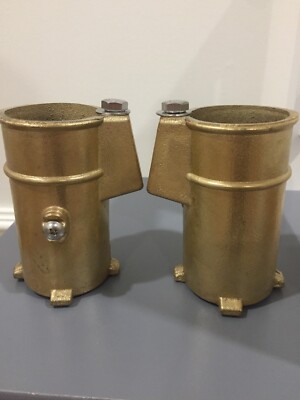 2 Bronze Inground Pool Ladder Anchor sockets Swimming Pool Stair Rail 2 ...