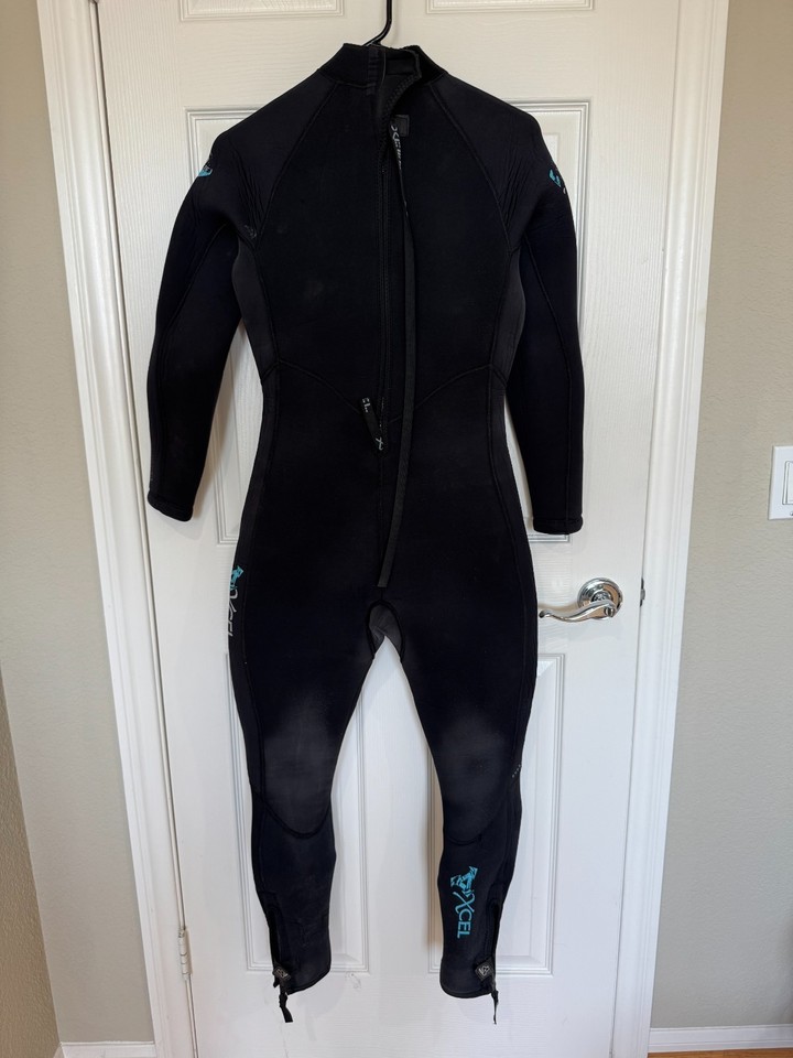 XCEL HydroFlex 7/6mm Full Wetsuit Womens sz 8 Scuba Hydro Flex Zippered Ankles | eBay