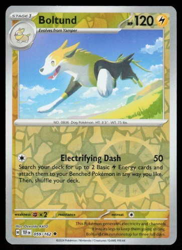 Boltund 059/162 Reverse Holo Pokemon Temporal Forces NM | eBay