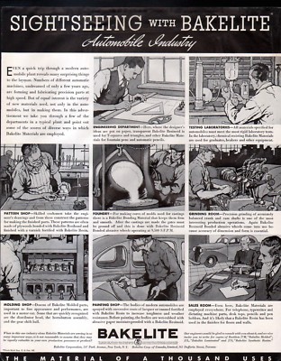 1940's BAKELITE CORP AD -- AUTOMOBILE INDUSTRY | eBay
