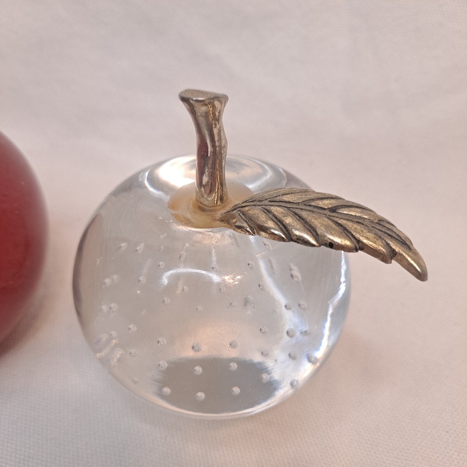 Vintage Art Glass Apple Paperweights ~ Set of 2 | eBay