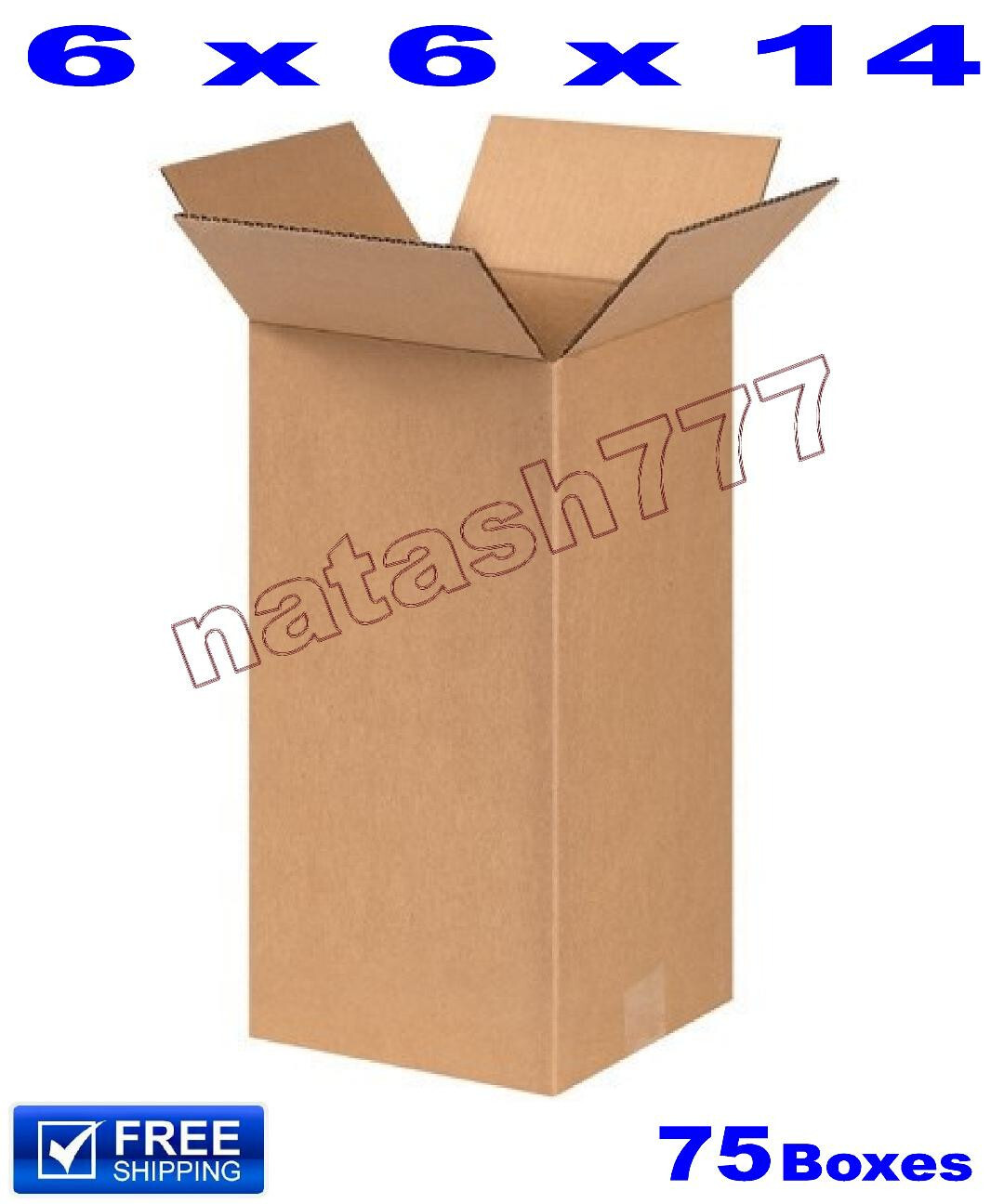 75 - 6x6x14 Cardboard Boxes 32ECT Mailing Packing Shipping Corrugated ...