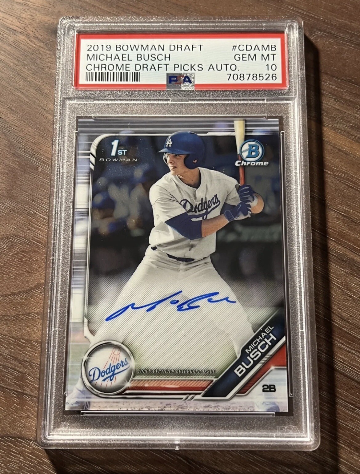 2019 Bowman Draft Michael Busch Auto PSA 10 GEM MINT Dodgers 1st #CDAMB ...
