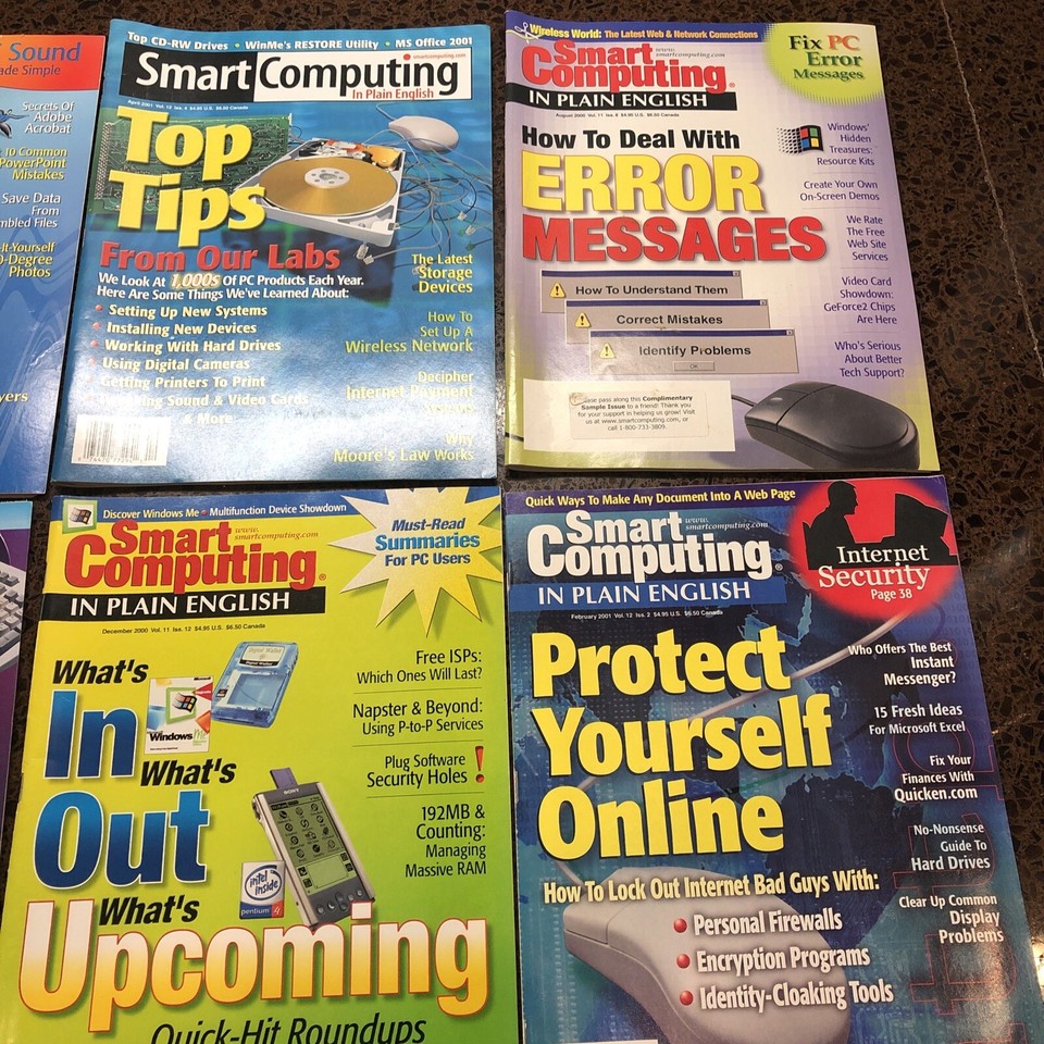 LOT OF 8 VINTAGE SMART COMPUTING Magazines 2000 And 2001 | eBay