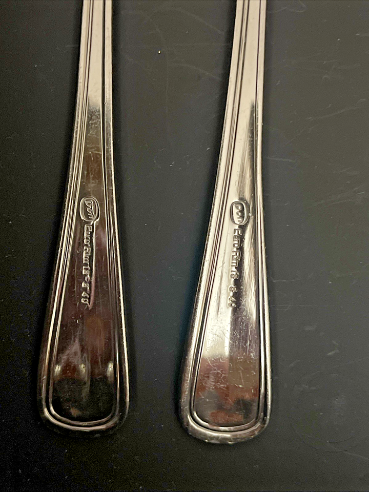 6 Piece Edward Don Euro Rim 18-8 Flatware Stainless Japan Knife Fork ...