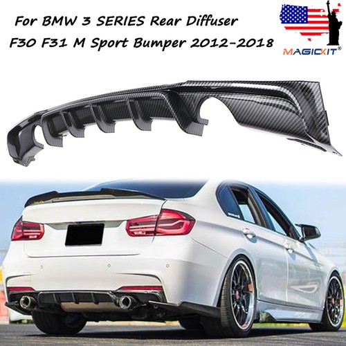 M Performance Rear Diffuser Sport Spoiler For BMW F30 F31 328i 335i ...