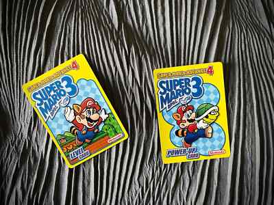 RARE Super Mario Advance 4: Super Mario Bros. 3 e-Reader cards: Level + Power Up | eBay
