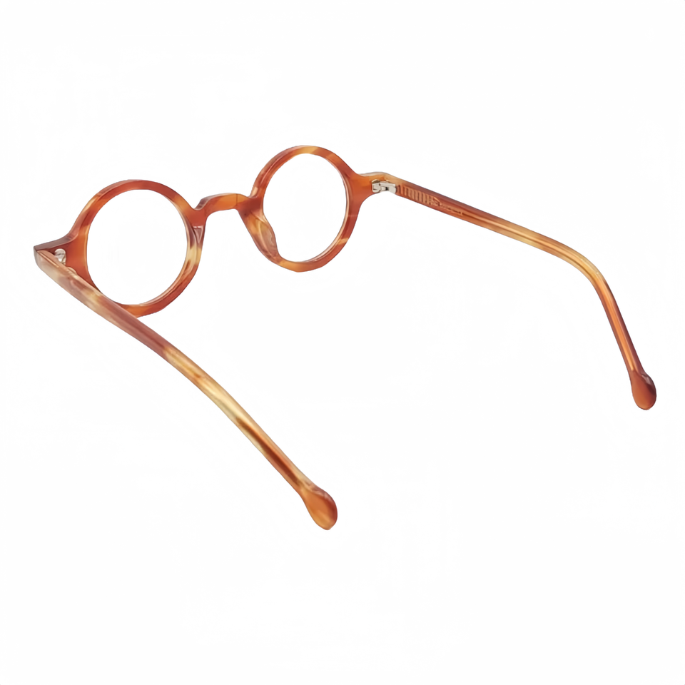 Retro Small Round Eyeglasses Acetate Matte Green Eyeglass Frames Men ...