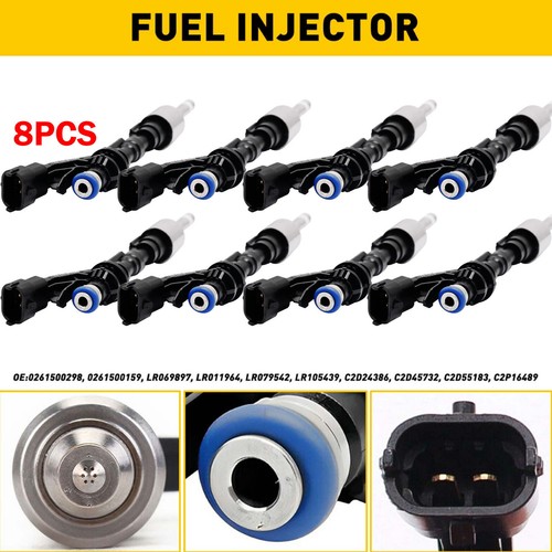 8x Fuel Injectors Fits Jaguar XF Land Rover LR4 Range Rover 5.0L V8 ...