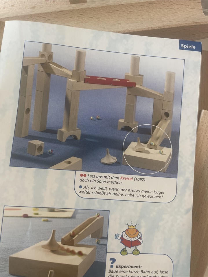 HABA Ball Track Large Basic Set - 42 Piece Wooden Marble Run (Made in ...