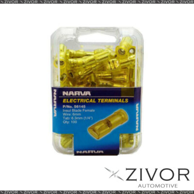 New NARVA Terminal Female Blade Yellow 6.3mm (100Pk) 56145 | eBay