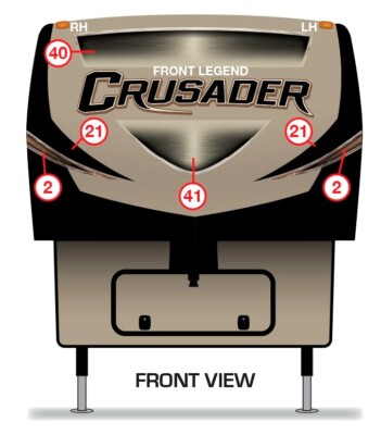 2017 Prime Time Crusader 5th Wheel - Front Cap RV Decals - CREAM CAP | eBay