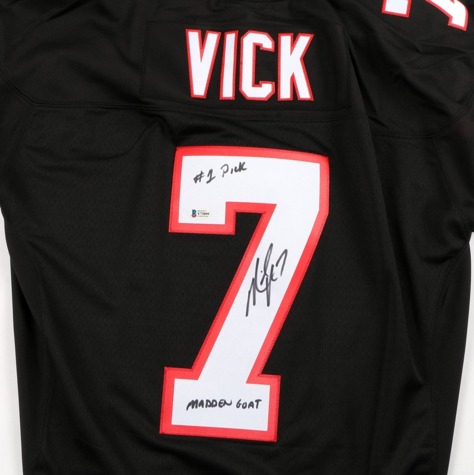 Michael Mike Vick signed autographed Mitchell and Ness jersey Beckett ...