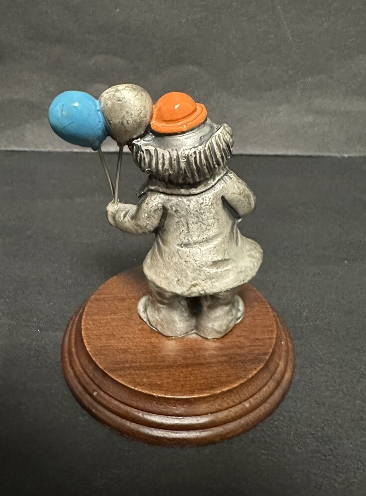 George Good Judy Talbo Cast Pewter Circus Clown With Balloons 3” Tall ...