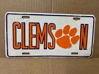 Vintage Clemson Tigers Booster License Plate | eBay