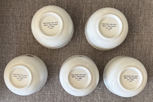 Vintage Western Airlines Service China ~ ABCO Tableware Chowder Bowls ...