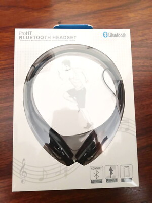 ProHT Rechargeable Bluetooth Headset w/Built-in Mic for Smartphone ...