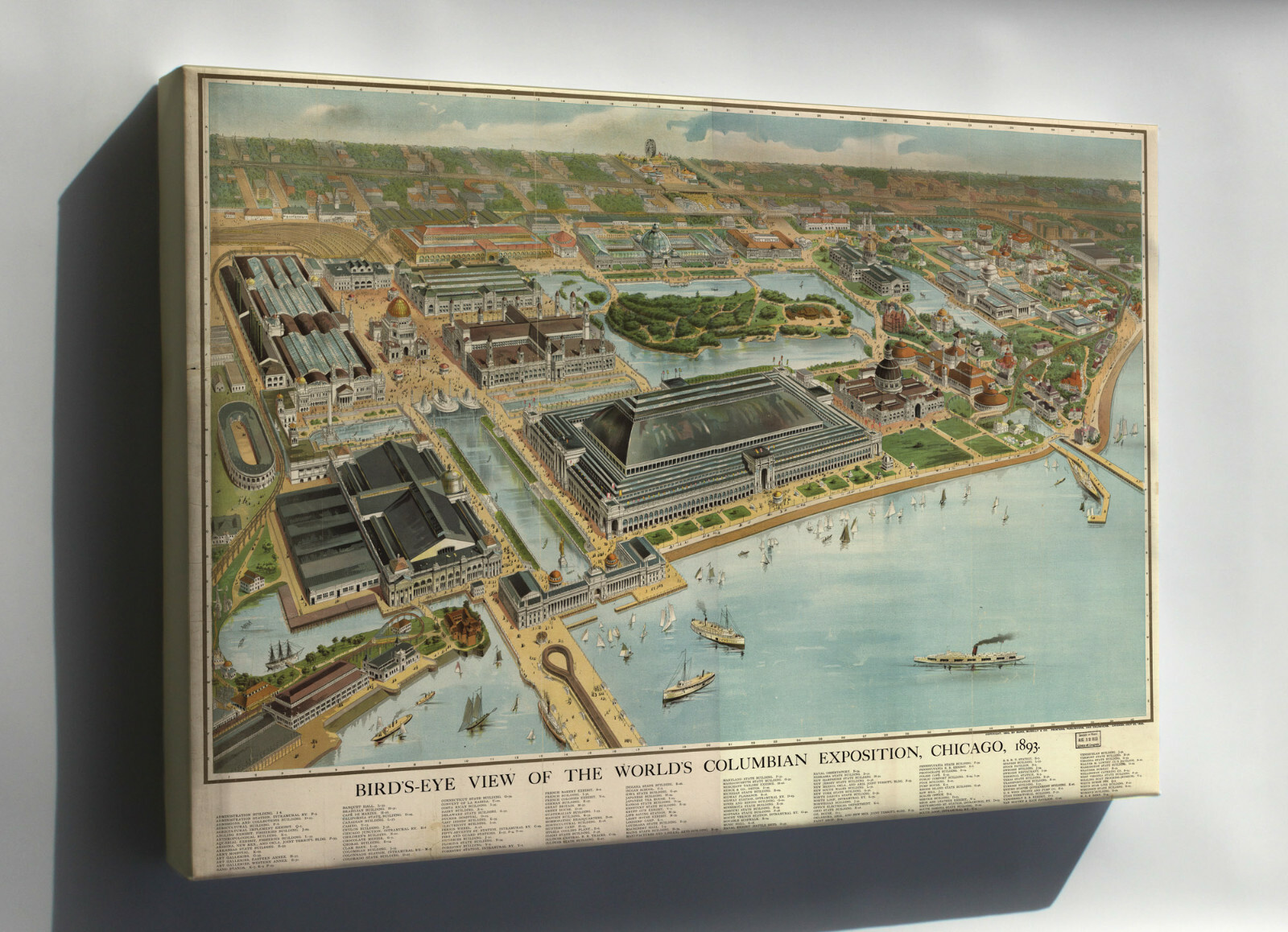 Poster, Many Sizes; Map Worlds Columbian Exposition Fair Chicago 1893 ...
