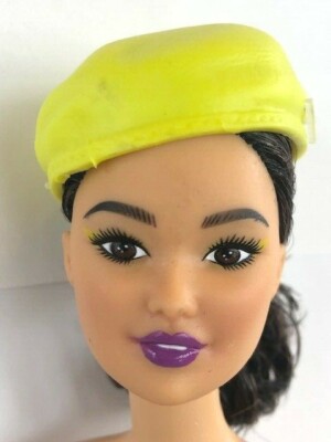 BARBIE BMR1959 Neon Yellow Soft Plastic Beret Hat only NEW | eBay