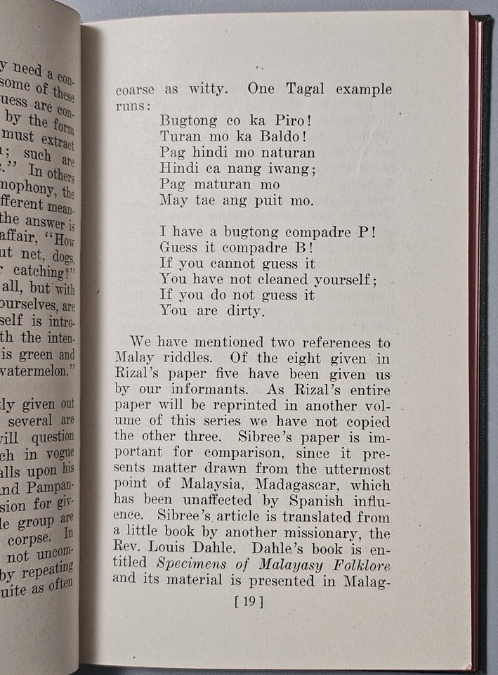 A Little Book Of Filipino Riddles By Frederick Starr Philippines 1909 ...