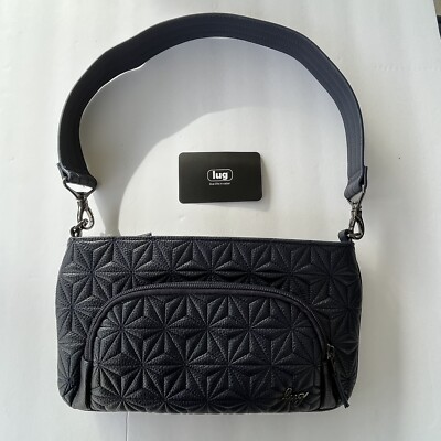 Lug Flyer VL RFID Vegan Faux Leather Hand Bag Shoulder Bag Dark Blue | eBay