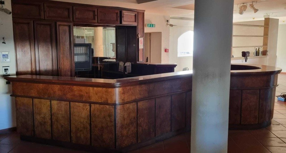 Spectacular Reception Desk Hotels Etc. 80s in Solid Wood and Root | eBay UK