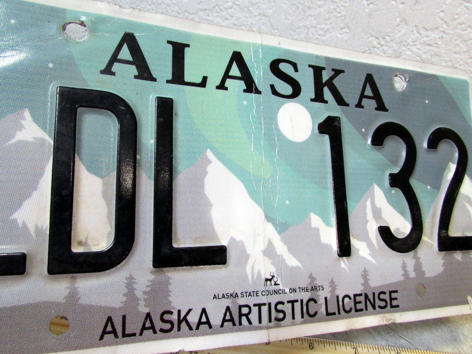 Alaska License Plate exp 2016 Northern Lights & Mountains, LDL 132 ...