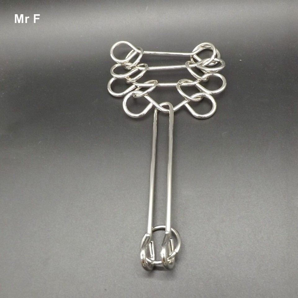 Kid Magic Trick Mind Logic Game Brain Teaser Metal Wire Ring Puzzle Toy ...