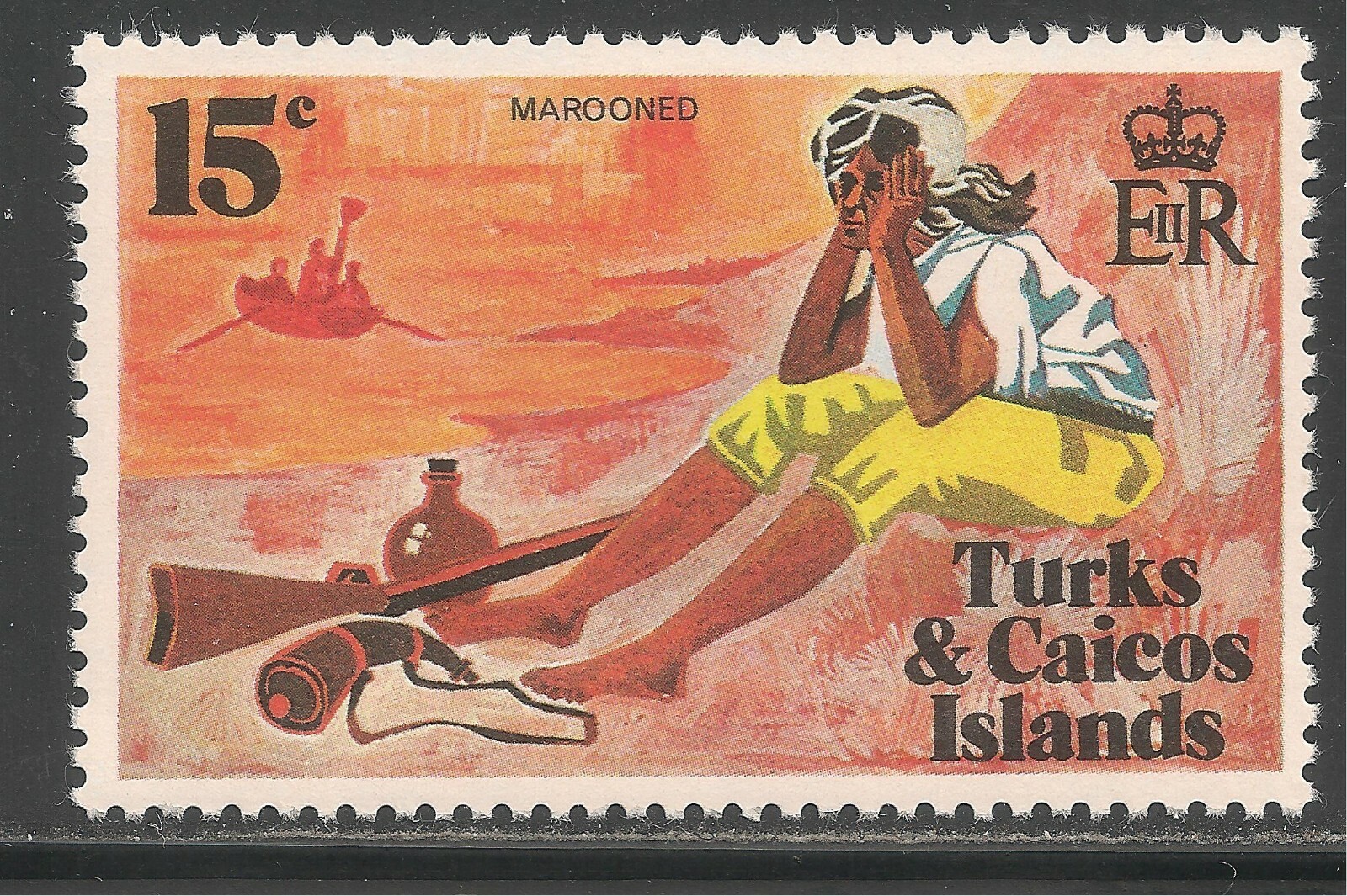 Turks & Caicos Islands #238 VF MNH - 1971 15c Marooned Pirate | eBay