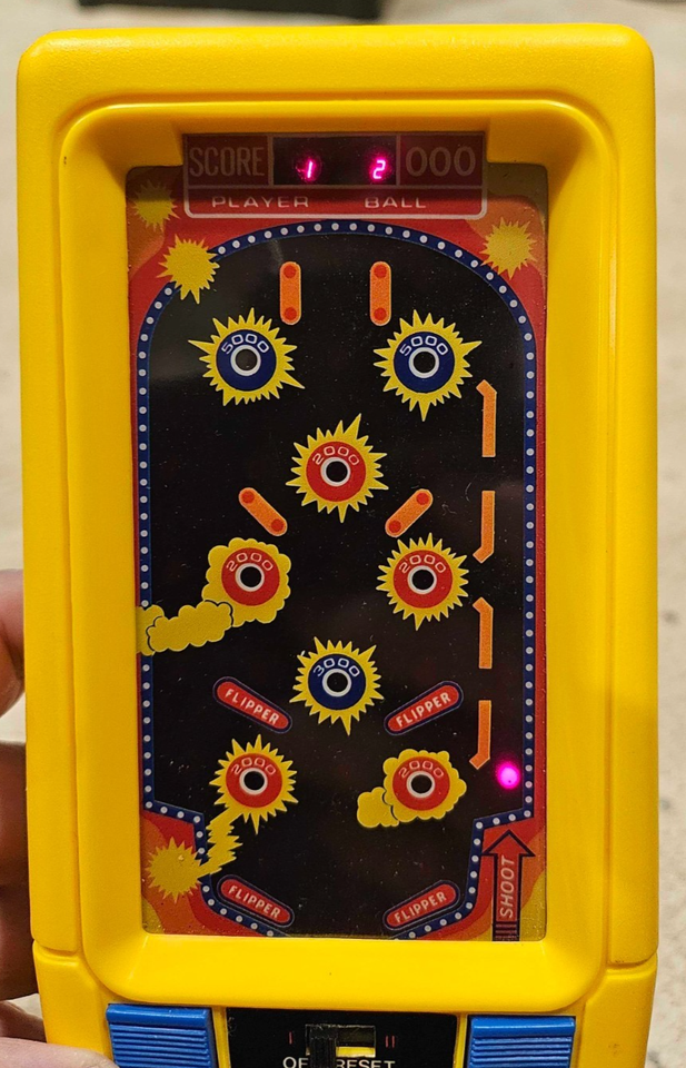 RARE DYNAMIC TOYS PINBALL vintage handheld electronic game LCD 1980s ...